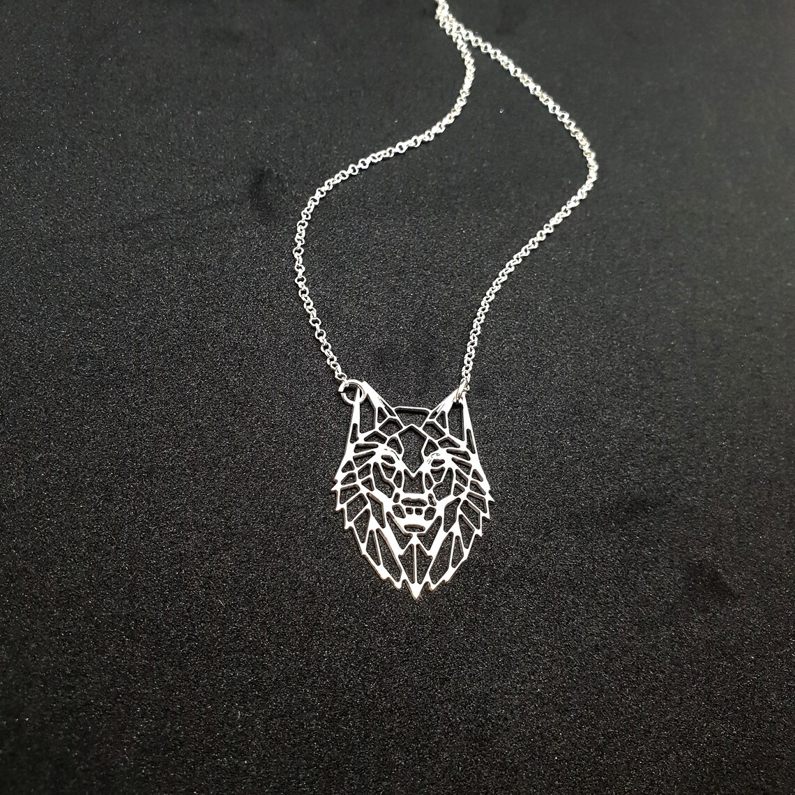 Silver Husky Necklace Geometric Siberian Husky Jewelry Dog - Etsy