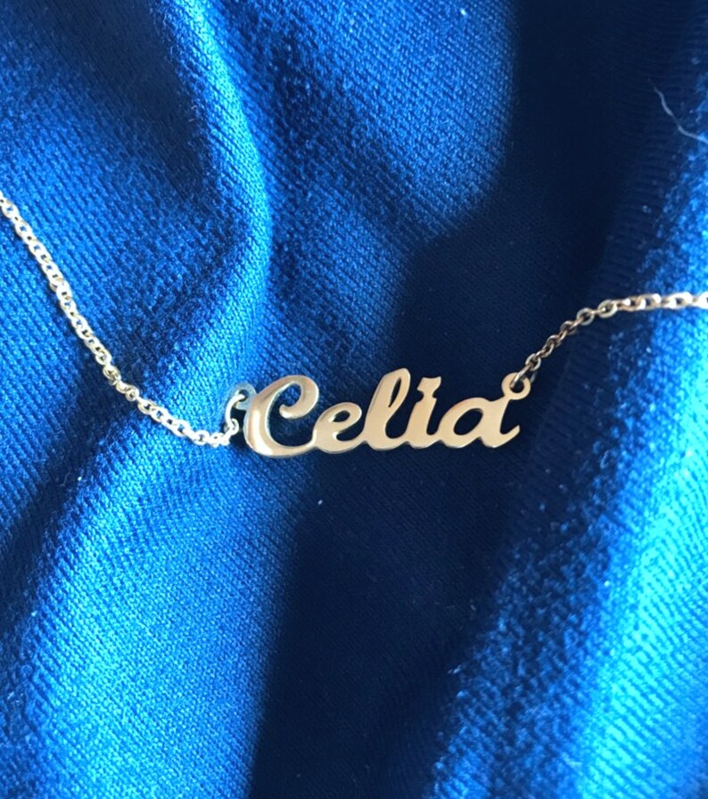Sterling Silver Name Chains, Nameplate Necklaces, Customized Gift Etsy ...
