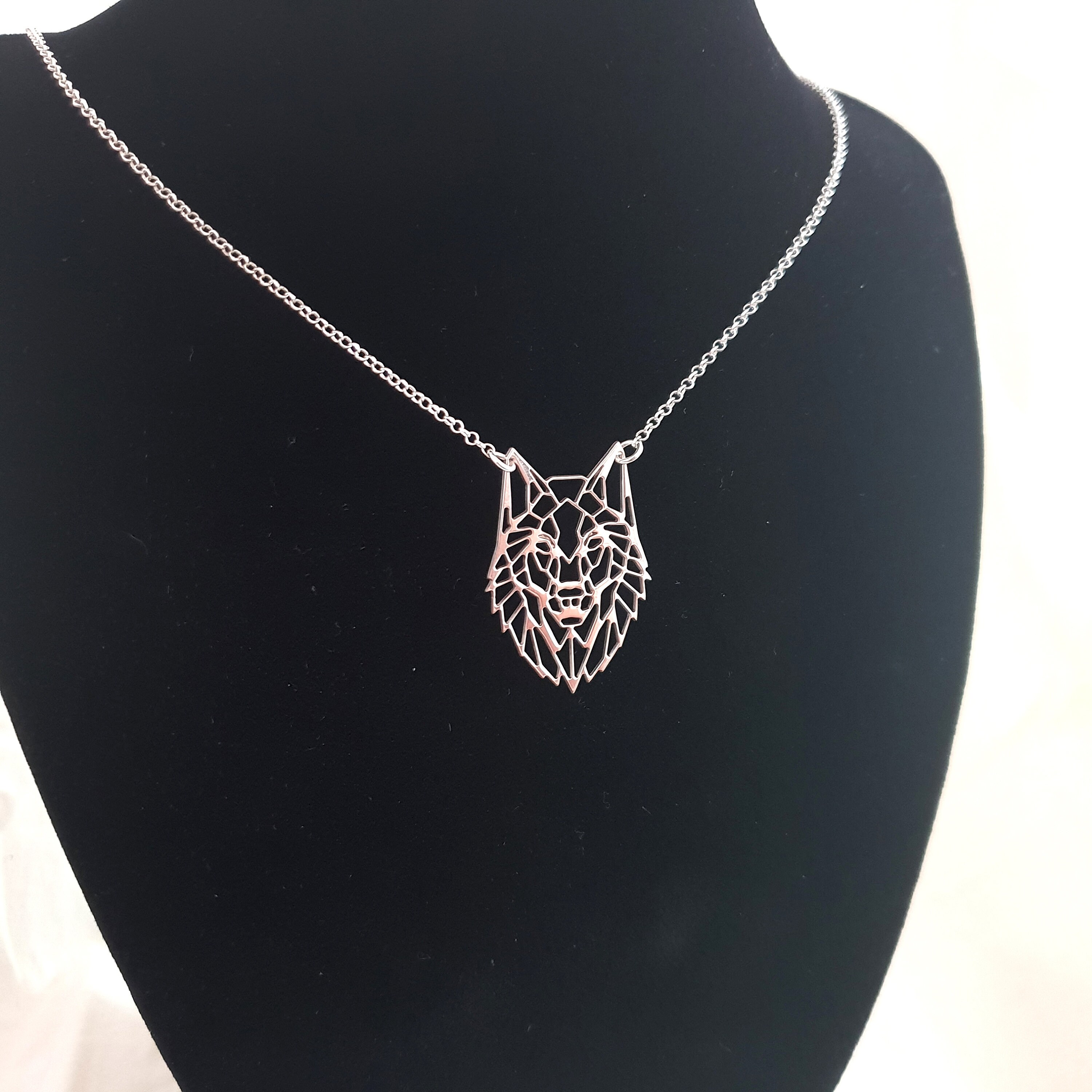 Silver Husky Necklace Geometric Siberian Husky Jewelry Dog - Etsy