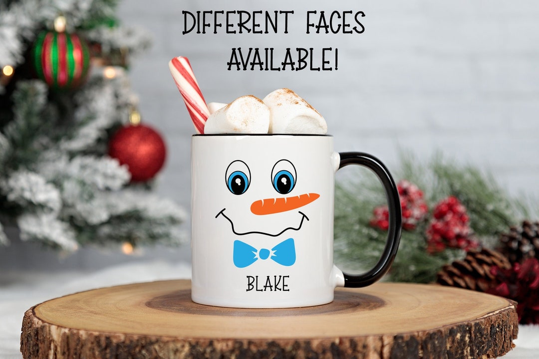 Snowman Face Mug, Personalized Hot Chocolate Mugs, Funny Coffee Mugs ...