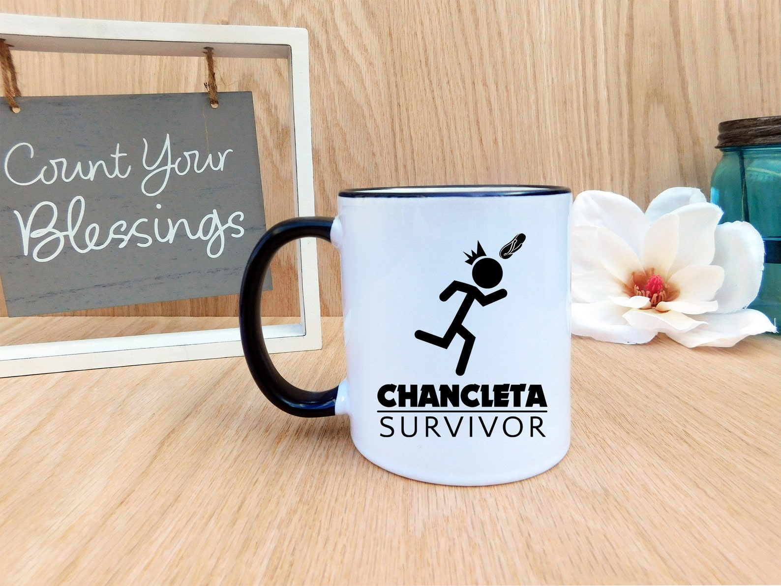 Chancleta Survivor Puerto Rican Coffee Mug Chancla Survivor Puerto Rico ...