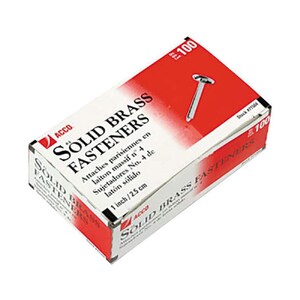 ACCO Brass Paper Fasteners 1 Plated 1 Box 100 - Etsy