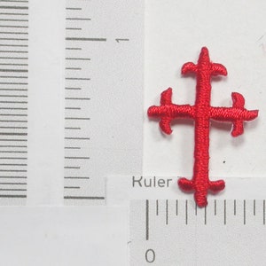 5 X Latin Cross 1" X 11/16" (25mm X 17mm) Iron on Patch Applique - - Etsy