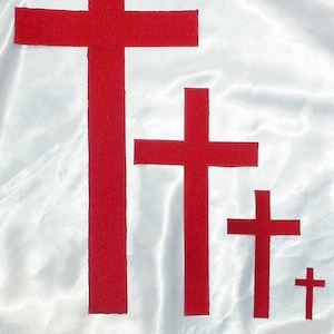 Red Cross Iron on Patch Applique - Standard Cross 4 Sizes Fully ...