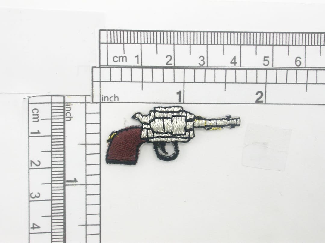 Revolver Pistol Gun Patch Iron on Embroidered Applique - Etsy