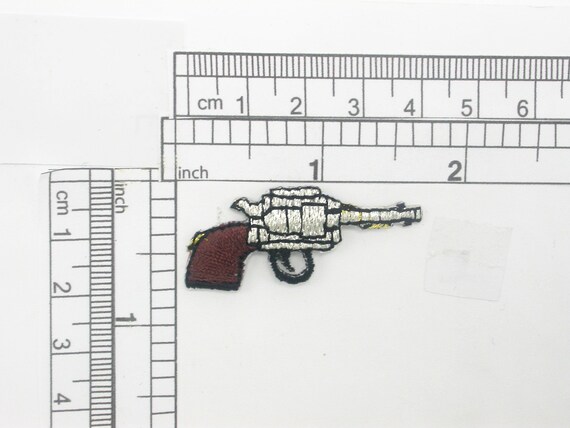 Revolver Pistol Gun Patch Iron on Embroidered Applique - Etsy