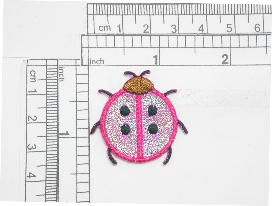2 X Ladybug Patch Pink Sparkly Iron on Embroidered Applique - Etsy
