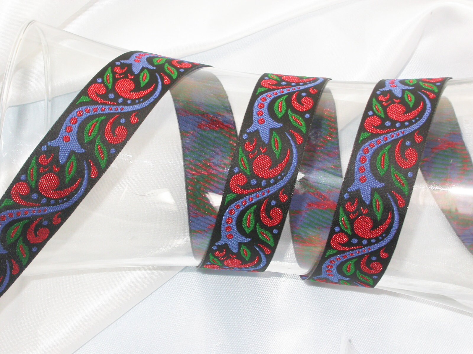 Jacquard Ribbon 1 25mm Funky Fanfare Colors 3 Yards & - Etsy