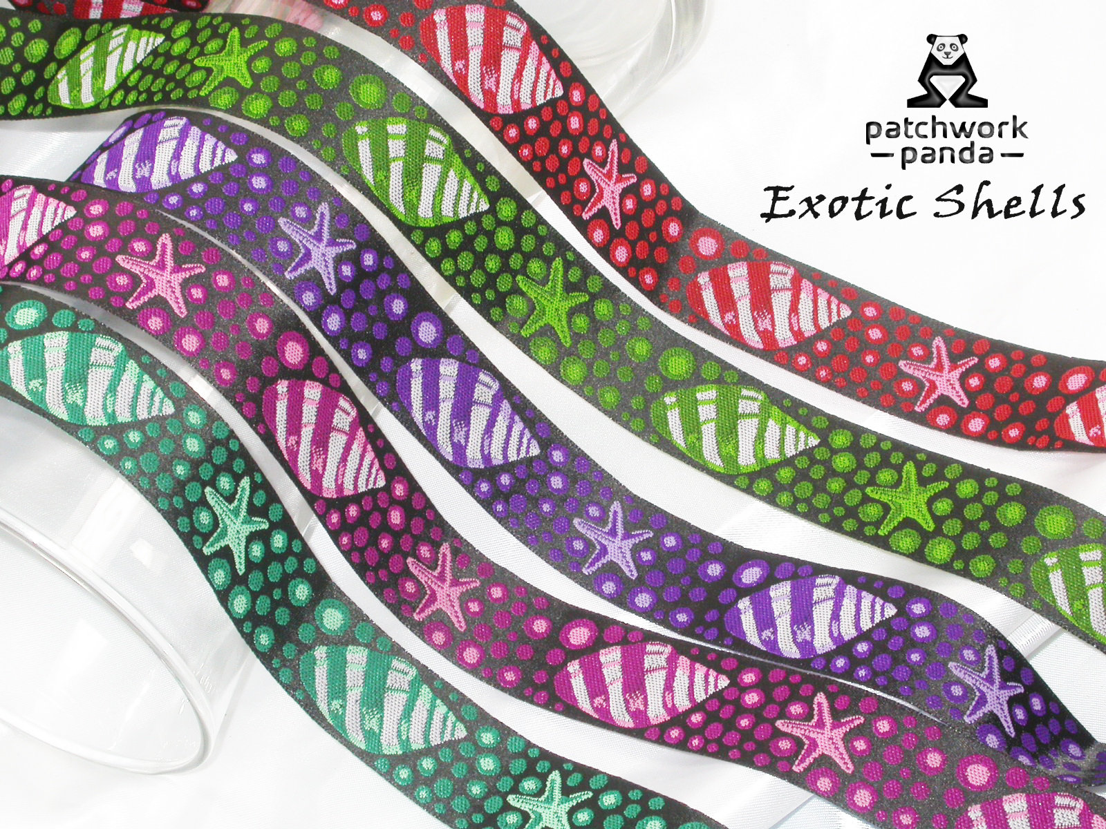 Jacquard Ribbon 1 25mm Exotic Sea Shells Colors 3 - Etsy