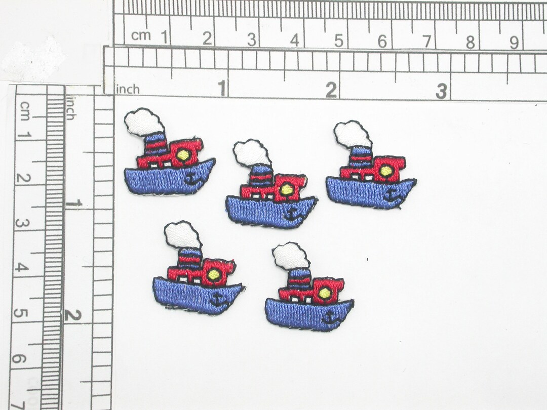 5 X Ship Boat Patch Mini Iron on Embroidered Applique - Etsy