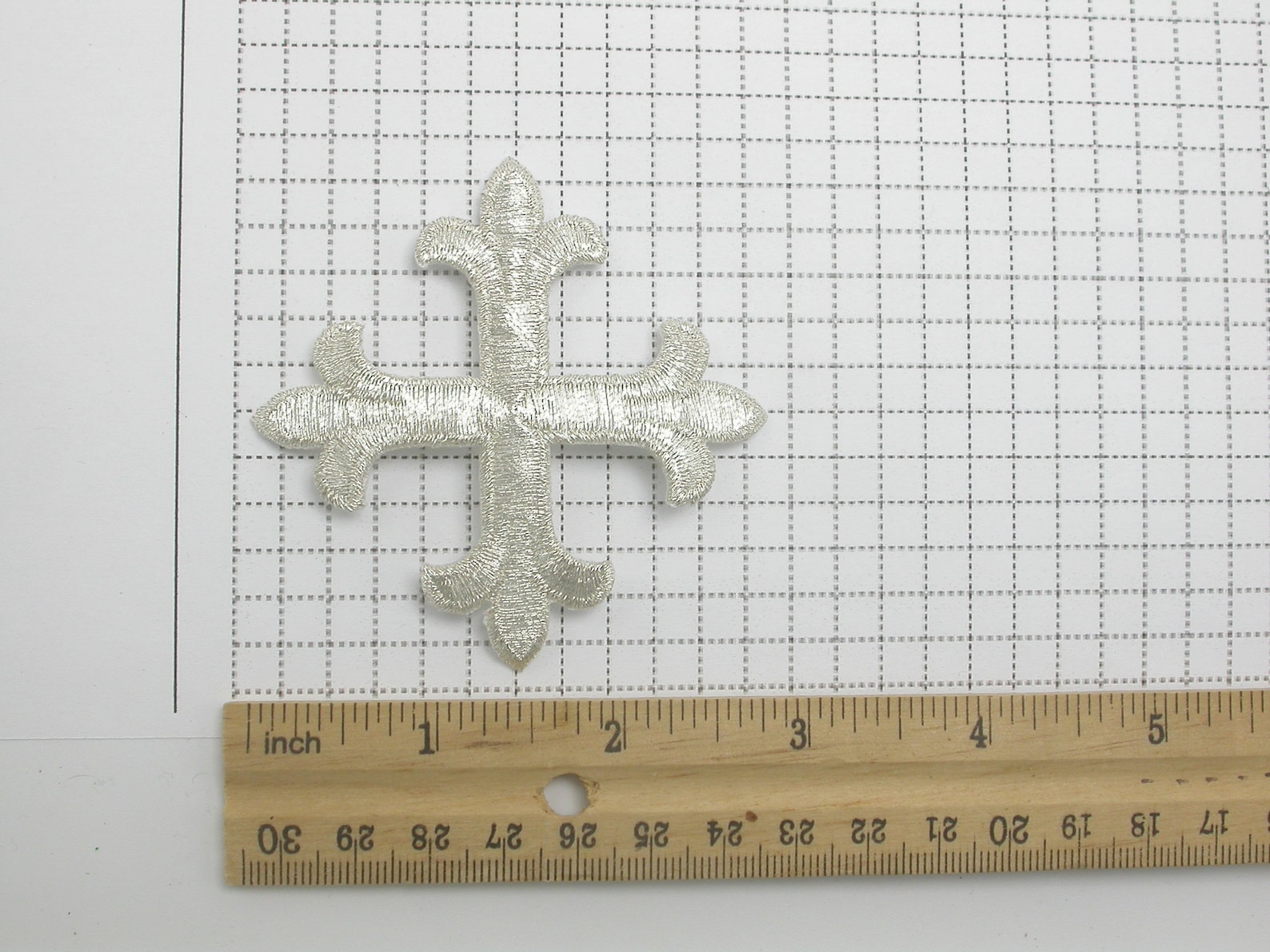 Latin Equal Cross 3" (75mm) Iron on Patch Applique - *colors* 2 Pack ...
