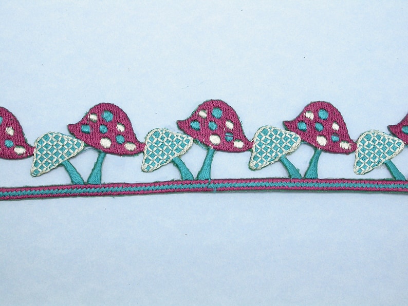 Iron on Border Preppy Toadstools 35mm 1 3/8 Wide Priced - Etsy