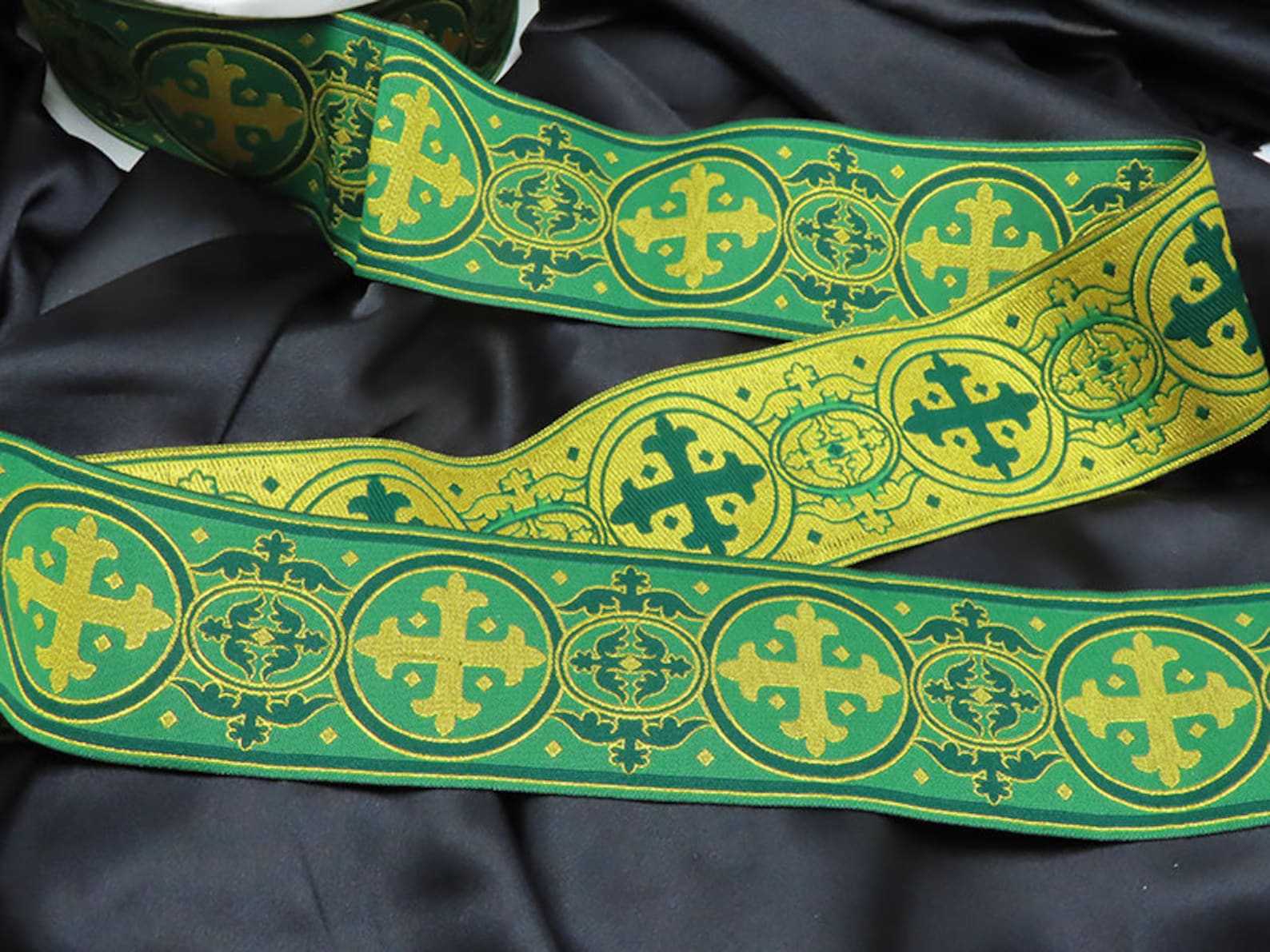 Jacquard Ribbon 2 1/2 63.5mm Excelsis colors Priced - Etsy