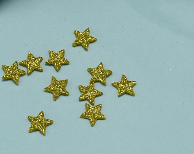 10 X Star 1/2" Metallic Gold Iron on Patch Applique Mini Stars - Etsy