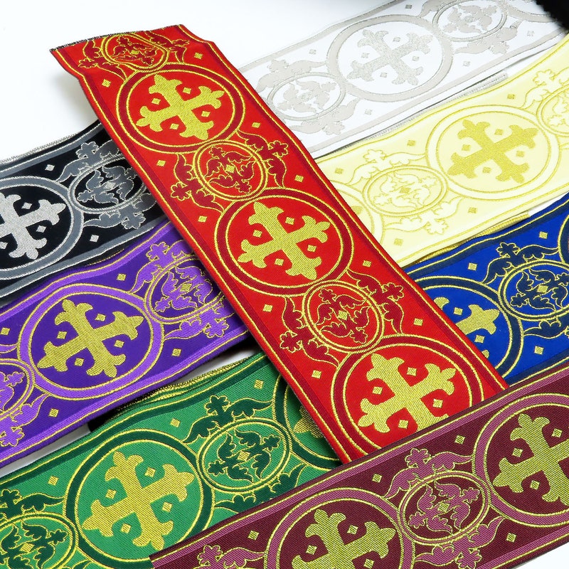 Border Jacquard Fabric - Etsy