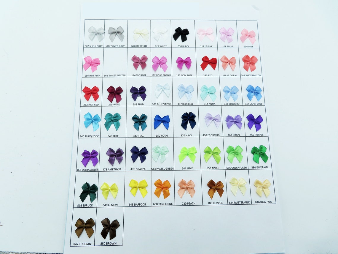 Mini Ribbon Bows Measure 5/8 16mm X 5/8 16mm - Etsy
