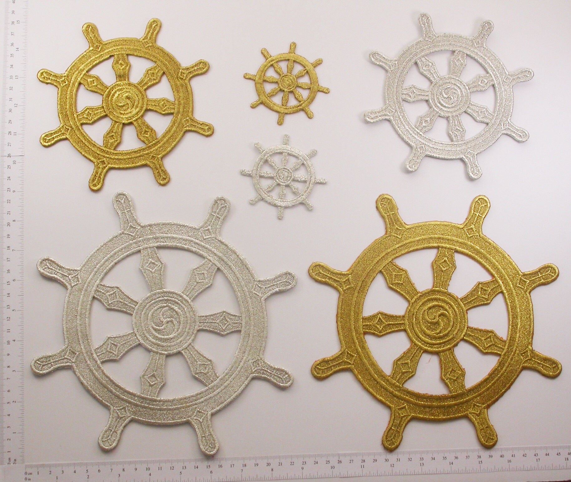 Dharma Wheel Iron on Patch Applique Buddhist Symbol sizes - Etsy