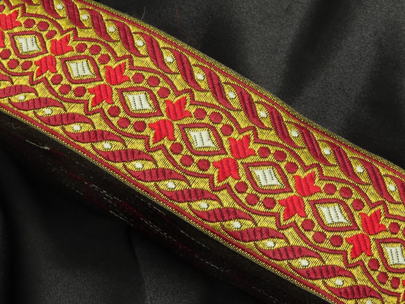 Jacquard Ribbon 1 7/8 48mm Damascus colors Priced - Etsy