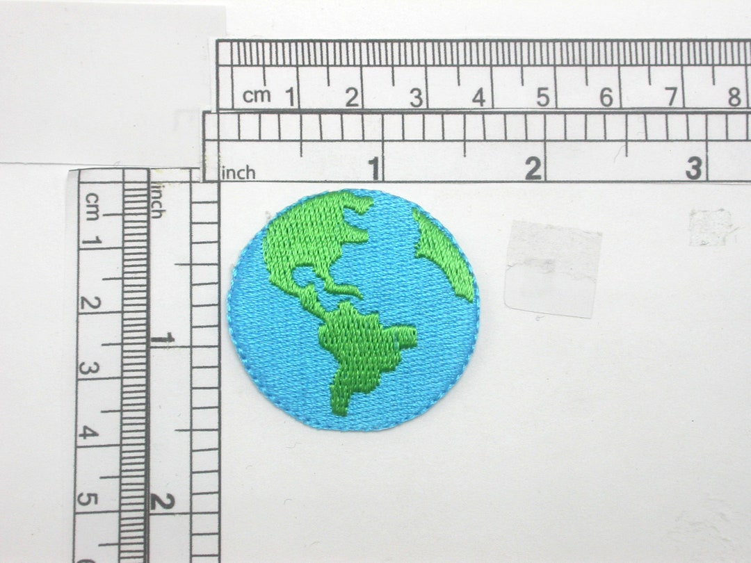 Earth Applique Planet Iron on Embroidered Patch Measures 1 1/2" Across ...