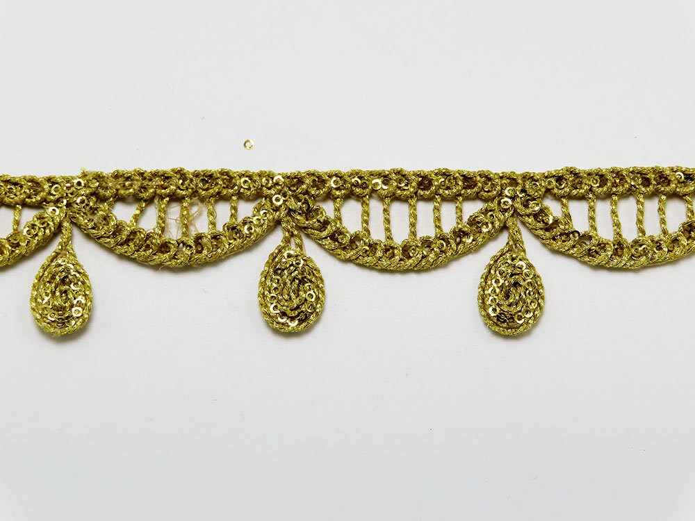 Braid Droplet Fringe Border 1 1/4 32mm Magic Metallic - Etsy
