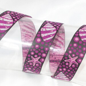 Jacquard Ribbon 1" (25mm) Exotic Sea Shells Colors 3 Yards & Up - Etsy