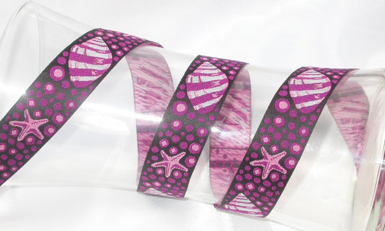 Jacquard Ribbon 1" (25mm) Exotic Sea Shells Colors 3 Yards & Up - Etsy