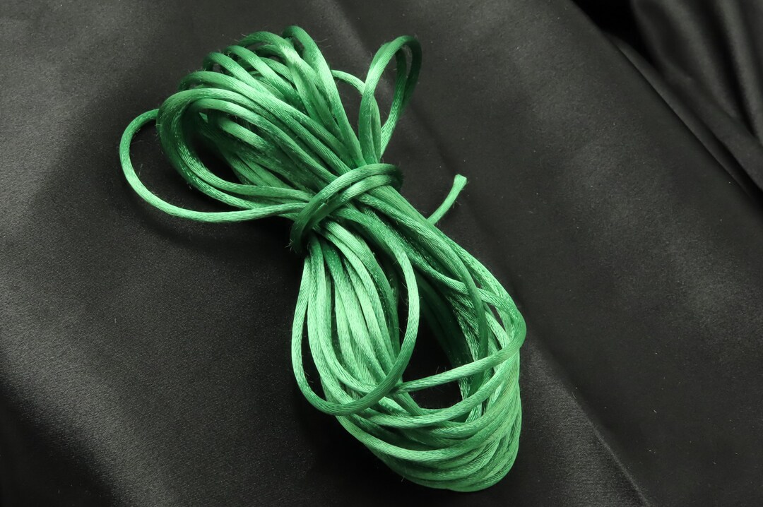 10 Yards - 2mm Satin Rattail Cord Rat Tail Jewelry Making Macramé Braid ...