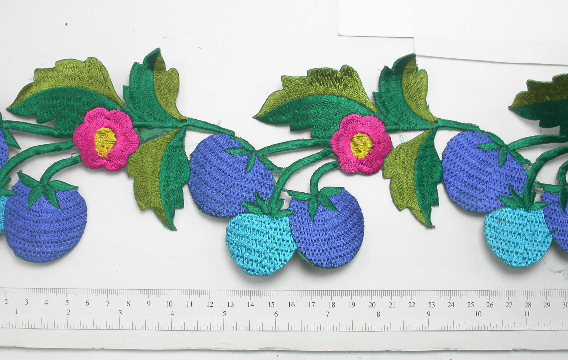 Embroidered Fruit Vine 114mm 4 1/2" Wide Priced per Yard Iron On - Etsy