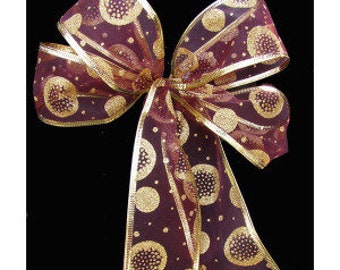 Wine Wired Ribbon - Etsy