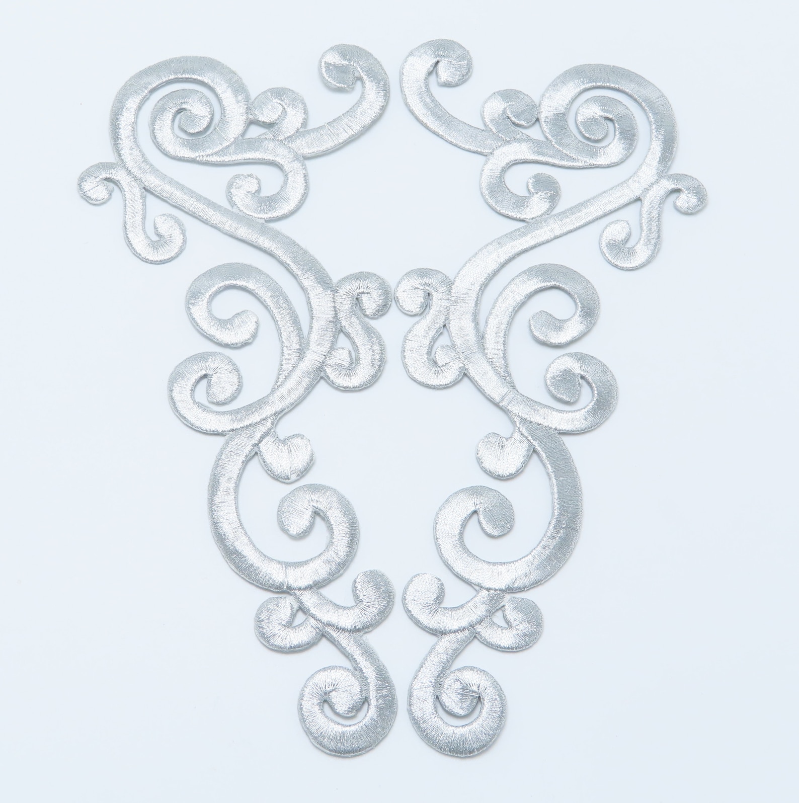 Silver Swirl 8 Patch Iron on Embroidered Applique - Etsy