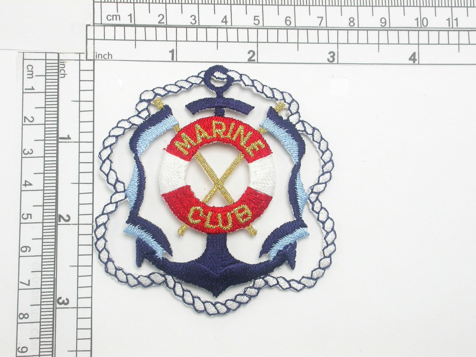 Nautical Patch Marine Club Anchor Iron on Embroidered Applique 3" X 3 1/8" - Etsy
