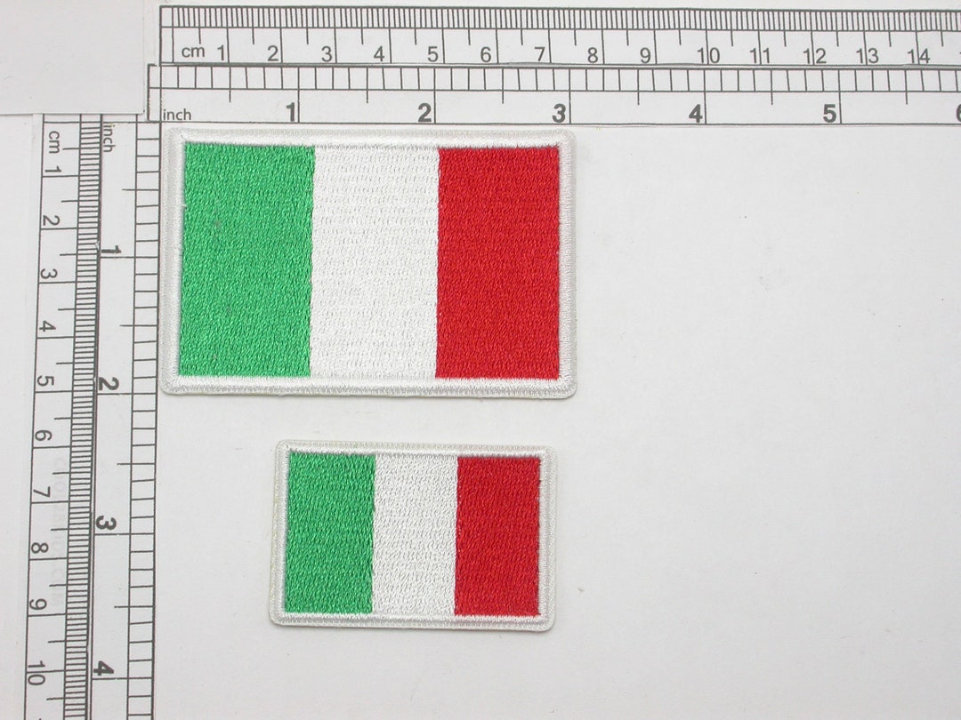 Italy Flag Embroidered Iron on Patch Applique Italia 2 Sizes Available ...