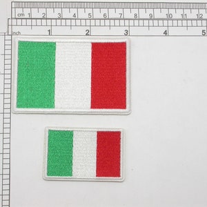 Italy Flag Embroidered Iron on Patch Applique Italia 2 Sizes Available ...