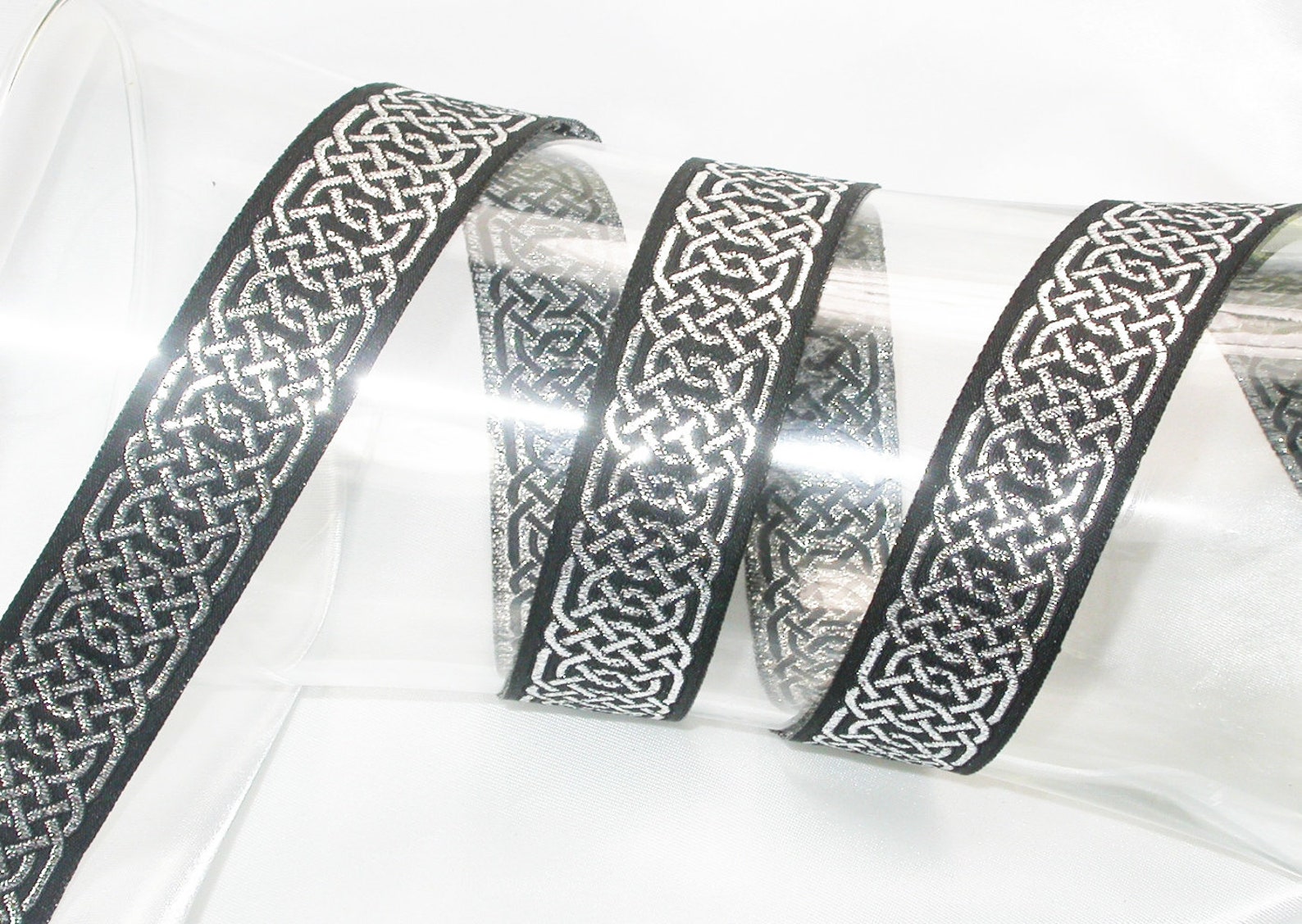 Jacquard Ribbon 1" (25MM) Metallic Hex Celtic Lots of Colors - Etsy