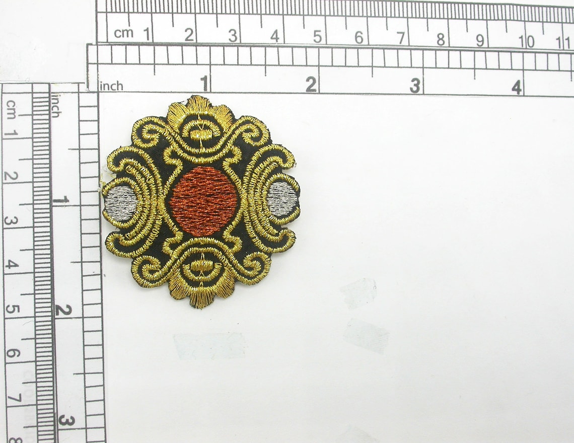 Decorative Metallic Scroll Patch Applique Iron On Set of 3 | Etsy