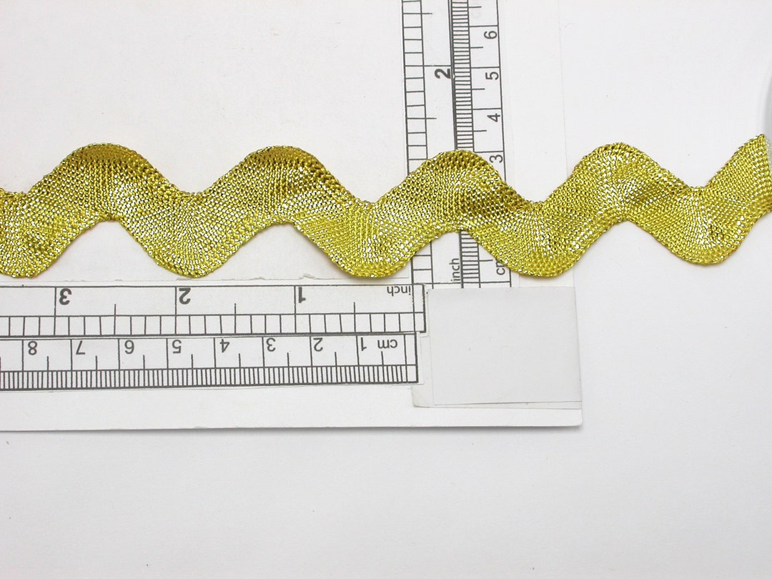 Ric Rac 1" 3 X 10 Ft Rolls (25mm) Metallic Gold (total 10 Yards) - Etsy