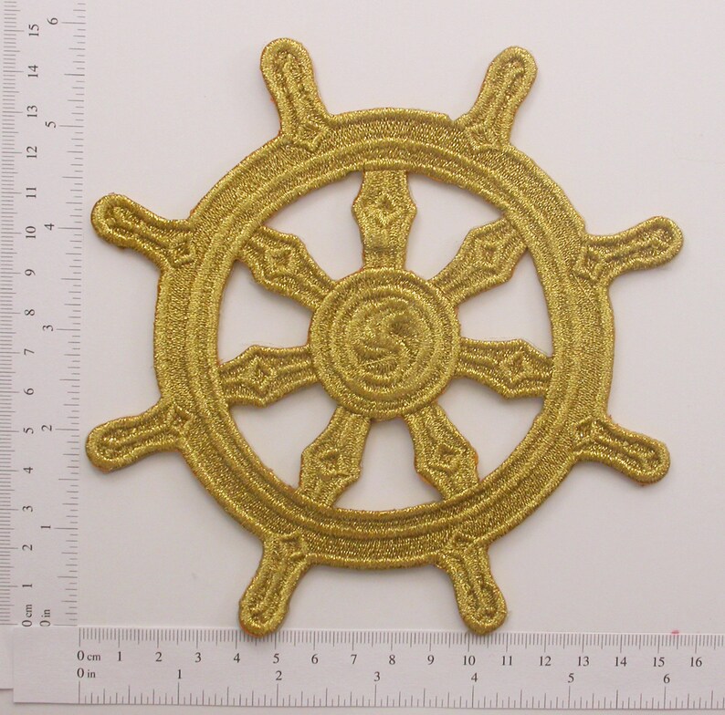 Dharma Wheel Iron on Patch Applique Buddhist Symbol sizes - Etsy