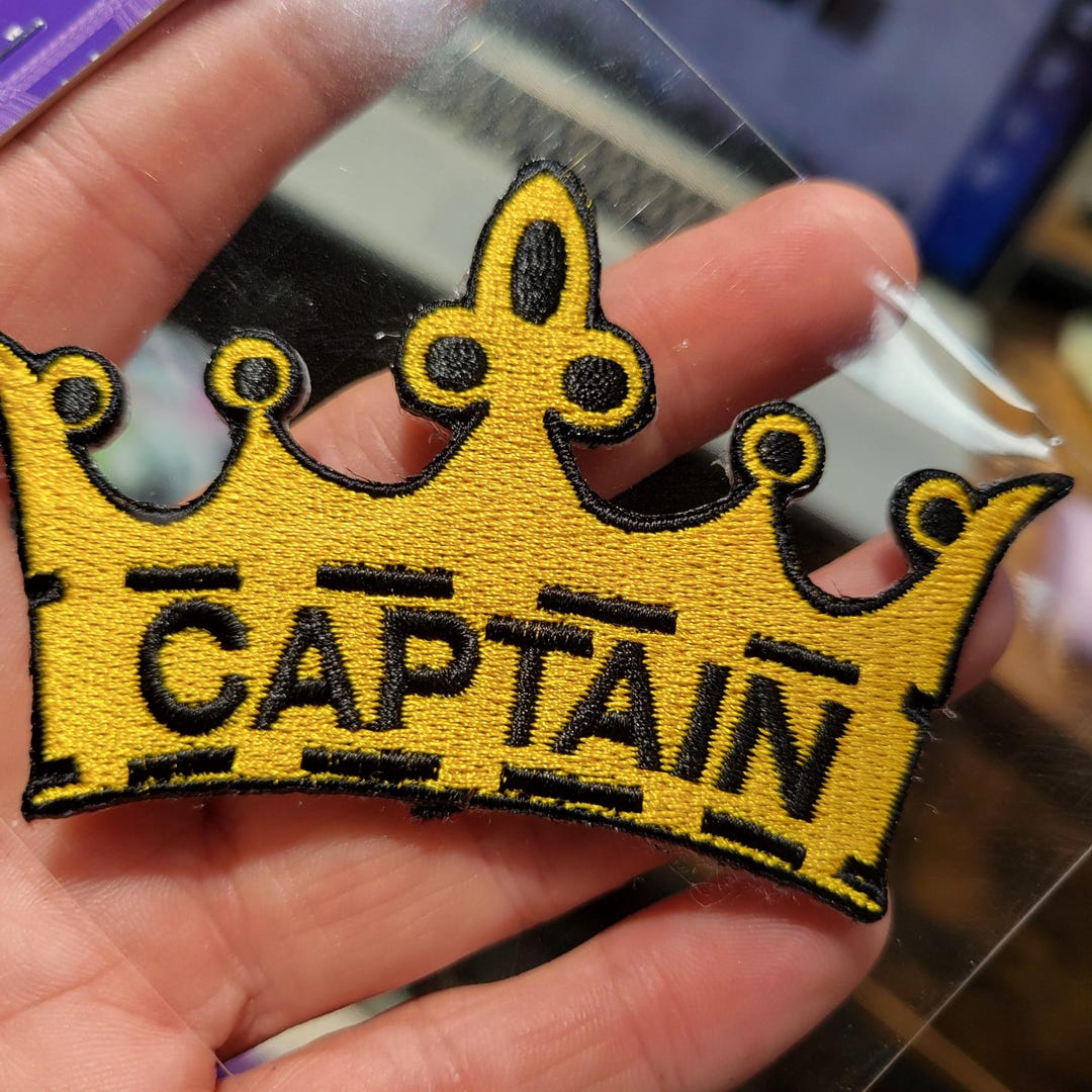 Captain Crown Iron on Patch Sports Team Embroidered - Etsy