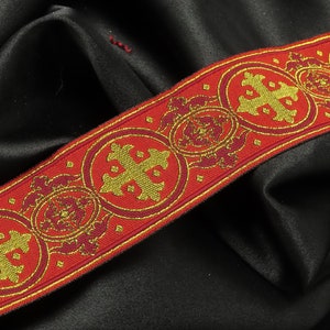 Jacquard Ribbon 1 1/2" (38mm) Excelsis *colors* Priced per Yard Woven ...