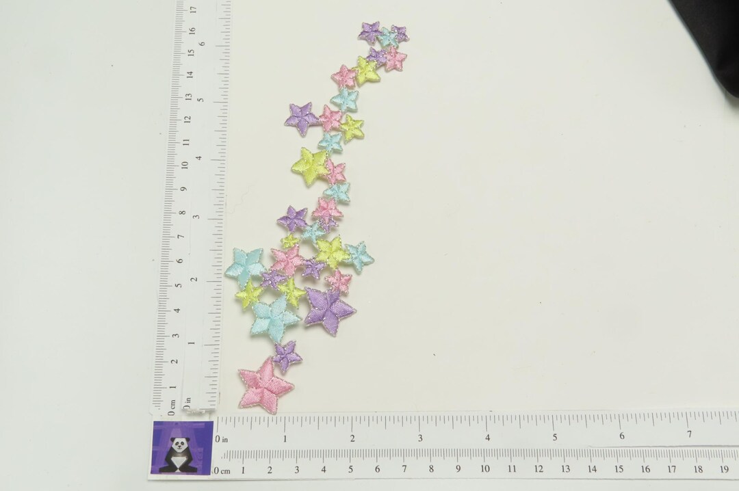 Iron on Applique - Pastel Star Spray 6 7/8" Long X 2 1/4" Wide - Etsy