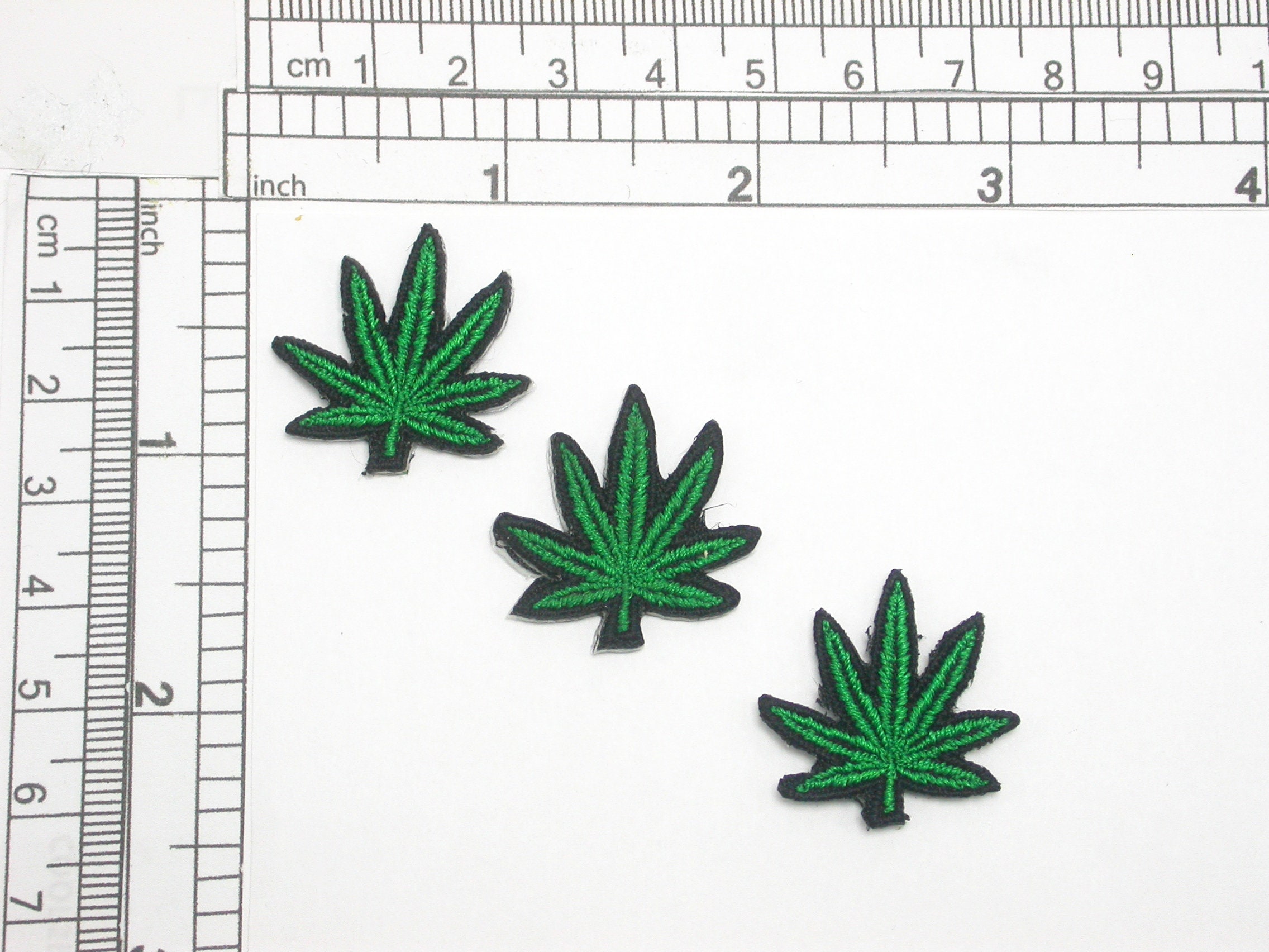 3 X Marijuana Pot Leaf Iron on Patch Applique Iron on Patch - Etsy
