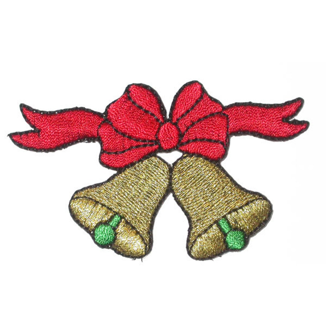 2 X Bell Patch Iron on Patch Applique 3 1/8" Across X 1 7/8" High - Etsy