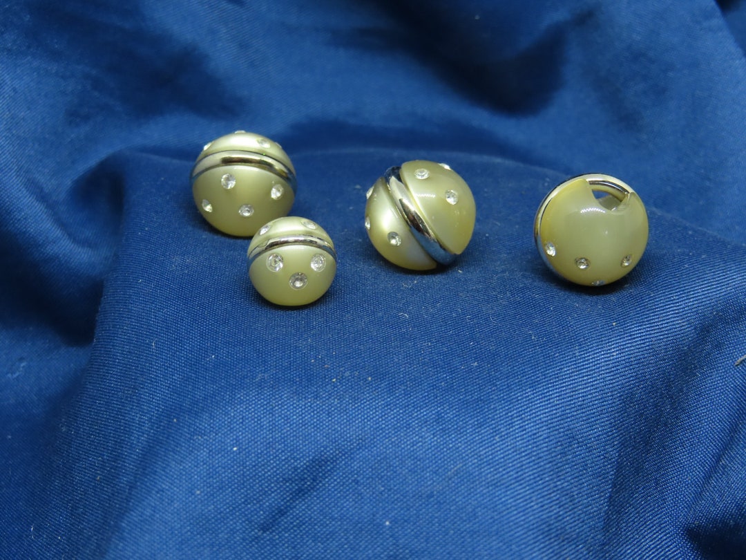 Champagne Crystal Ball Button With Silver Ring, 12mm or 16mm - Etsy