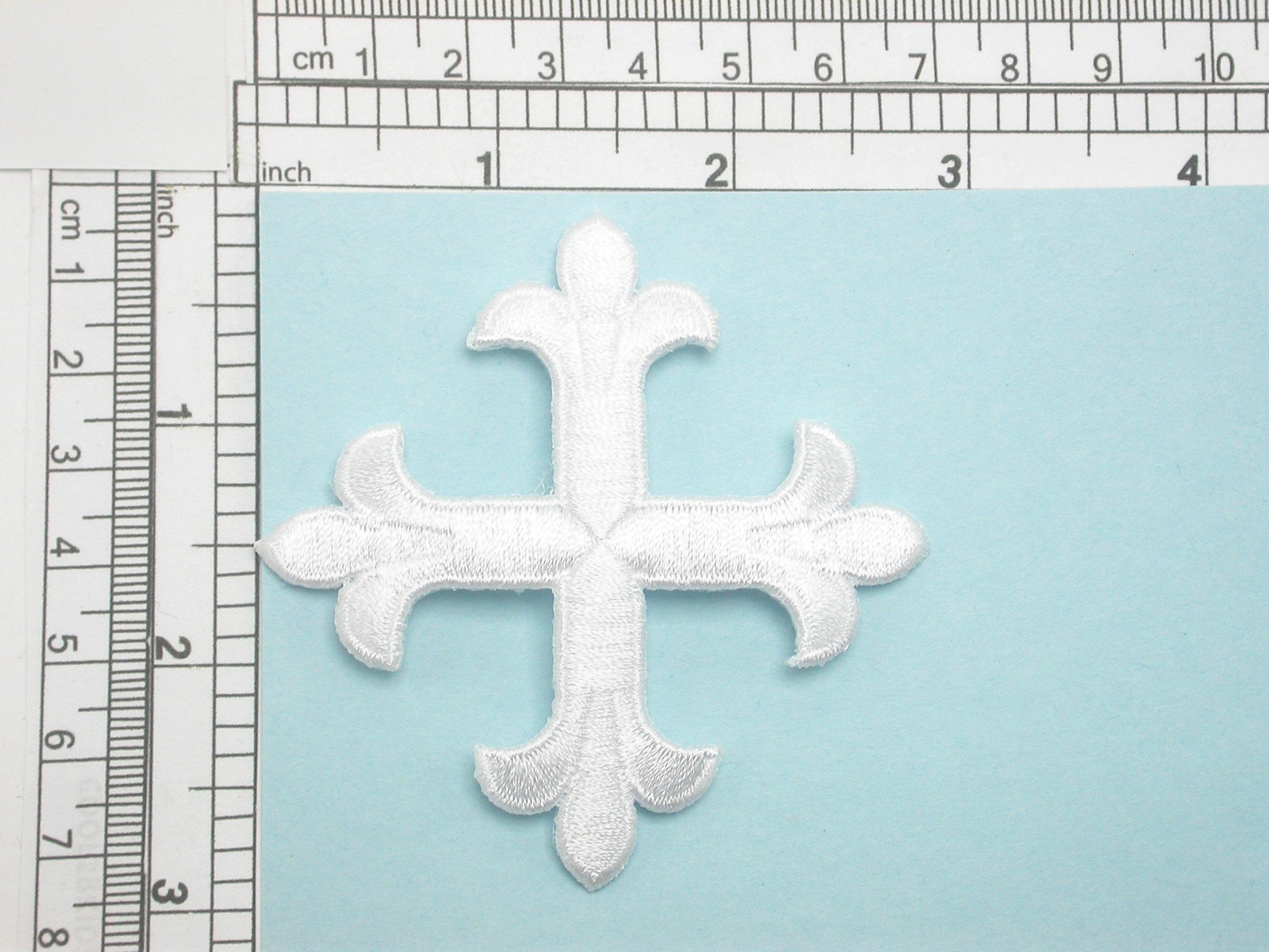 Latin Equal Cross 3" (75mm) Iron on Patch Applique - *colors* 2 Pack ...