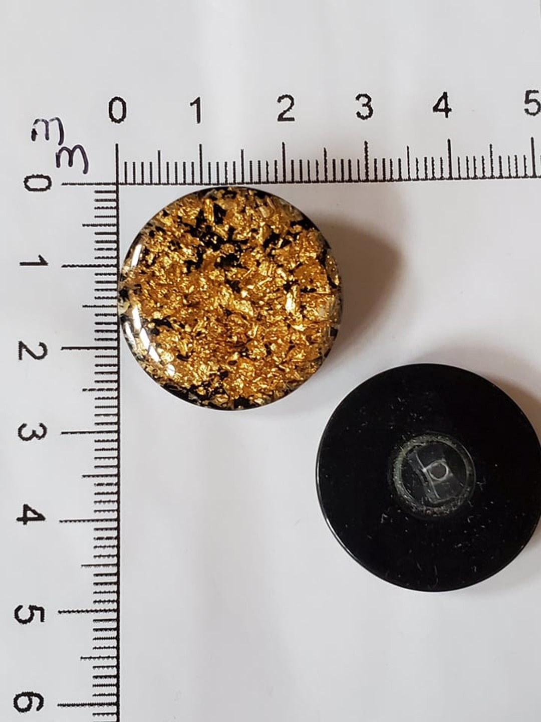 Gold Flakes Big Sparkly Button 25mm Shank 2 Pack - Etsy