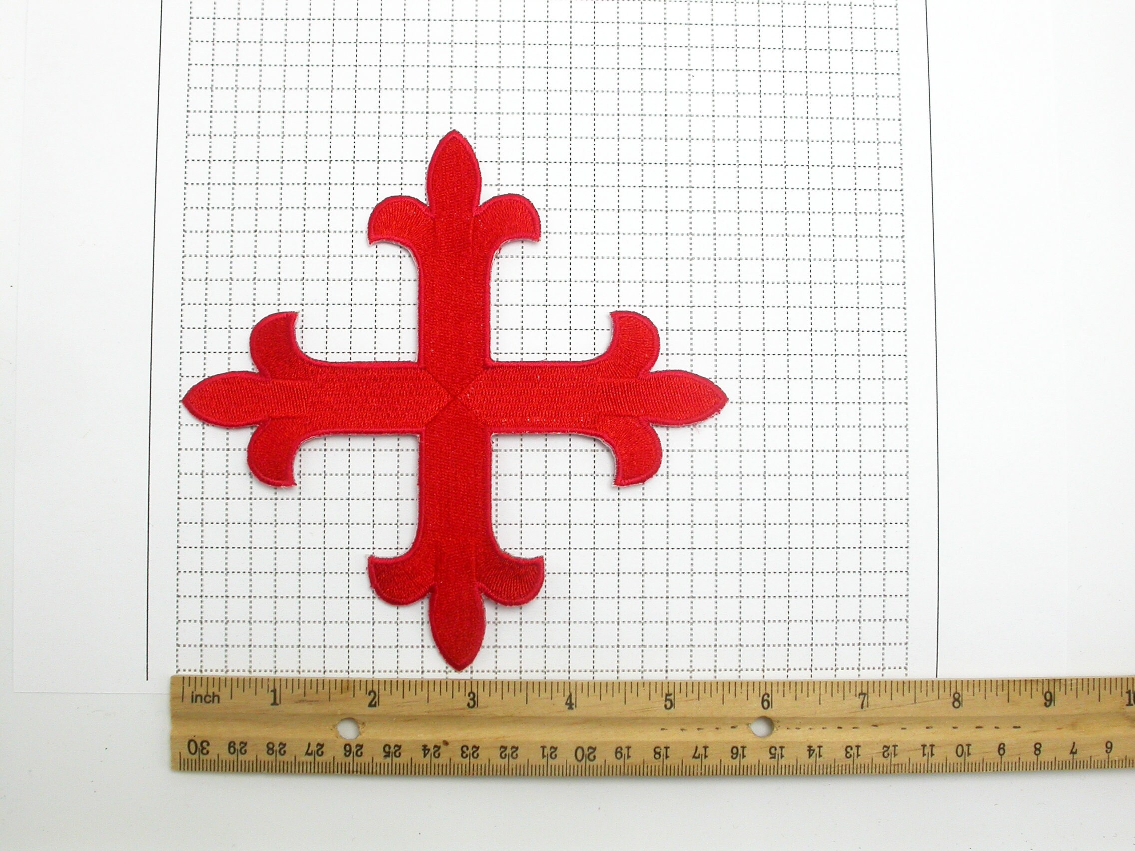 Embroidered Latin Cross Iron on Patch - Large Applique (5 5/8") - Etsy
