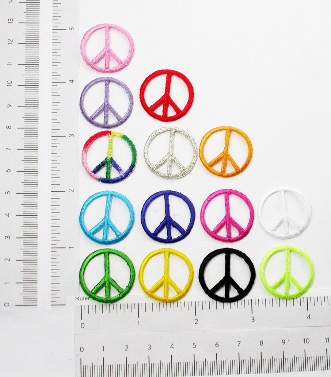 3 X Peace Sign Mini 1" High Embroidered Iron on Patch Applique - Etsy