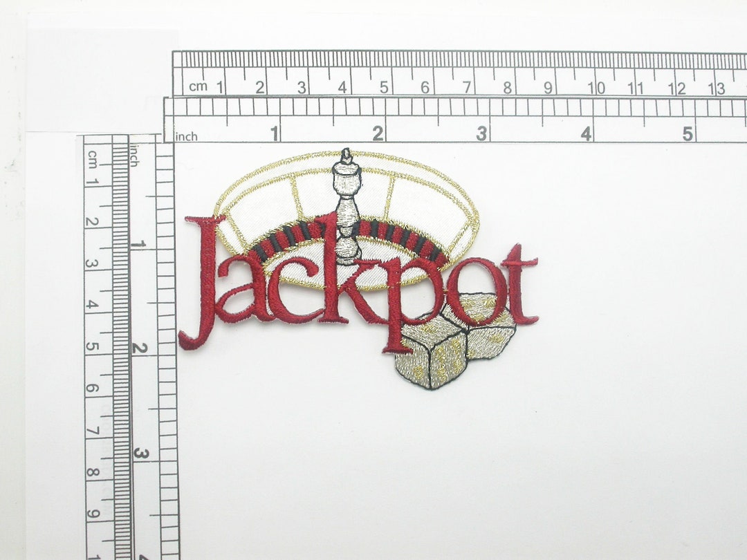Jackpot Patch Roulette & Dice Iron on Embroidered Applique - Etsy