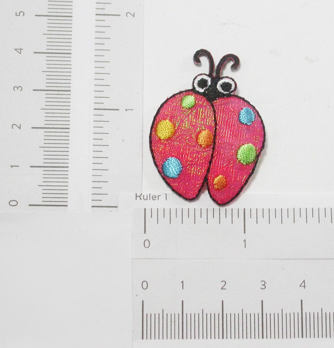 Shimmering Ladybug Patch Embroidered Applique Iron On - Etsy