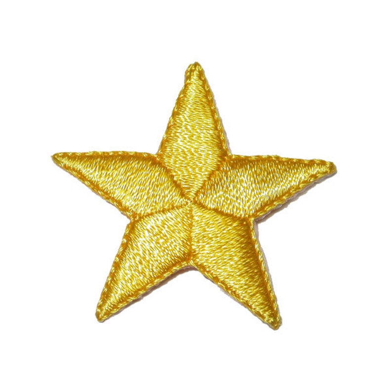 Star 1 1/2 38mm Iron on Embroidered Patch Applique 10 - Etsy